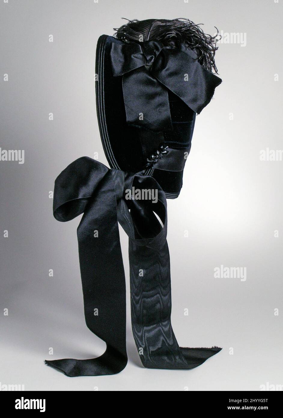 Woman's Capote Bonnet (Mourning). United States, circa 1885. Costumes ...