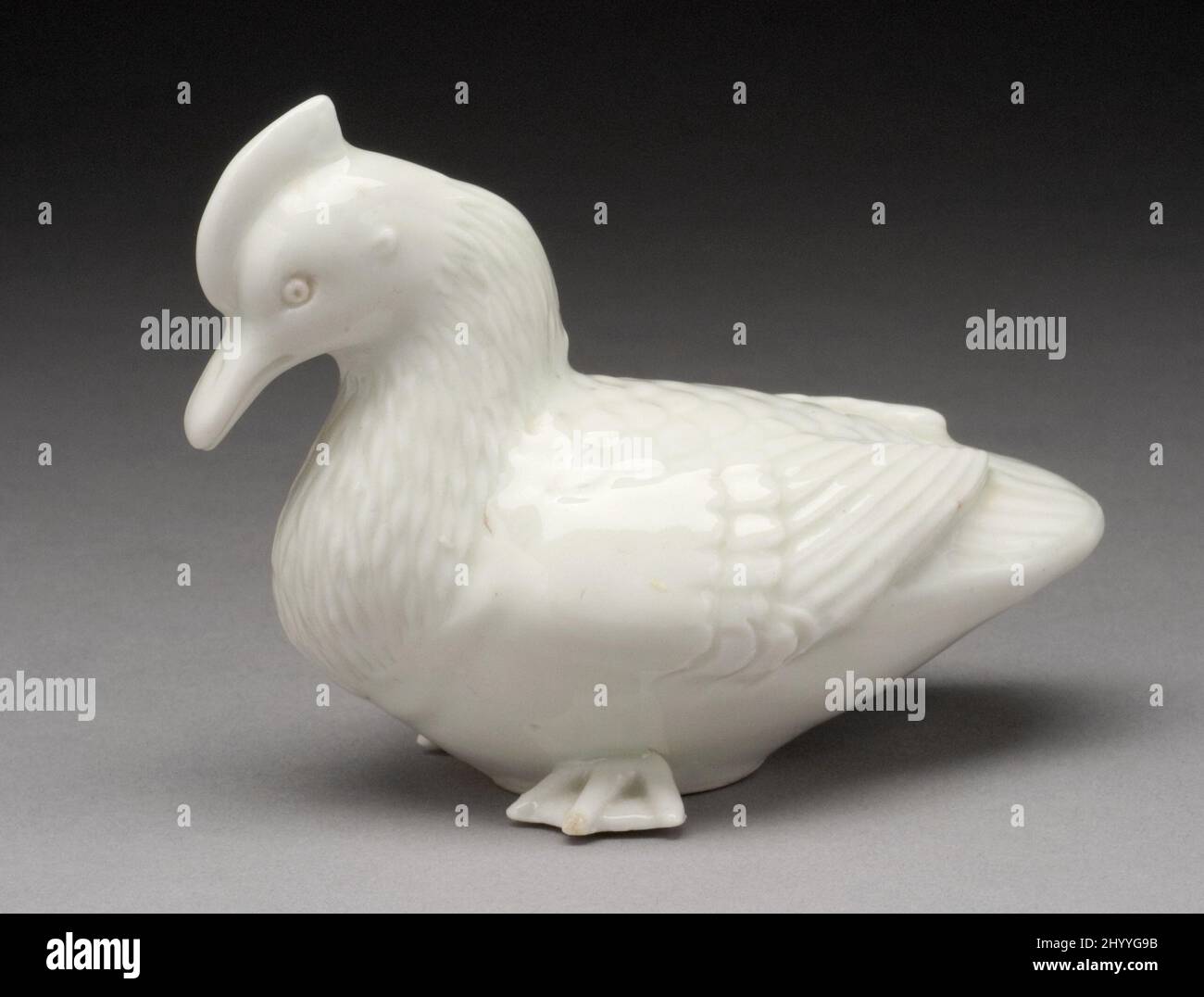 Figurine of a Crested Duck. Japan, mid-19th century. Ceramics. Hirado ...