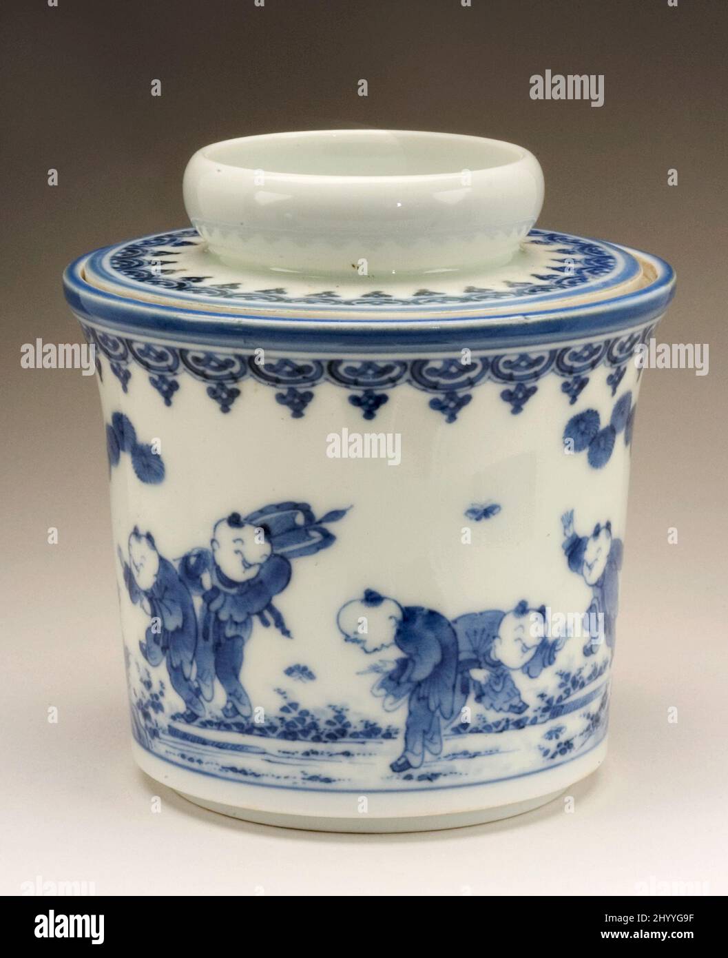 Tea Container with Design of Chinese Boys Playing. Japan, mid-19th ...