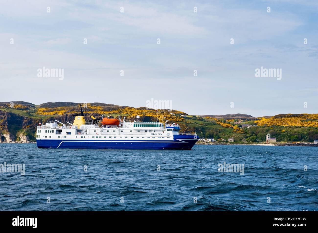 Cruise Ship 'Ocean Nova' at Rathlin Island, County Antrim, Northern ...