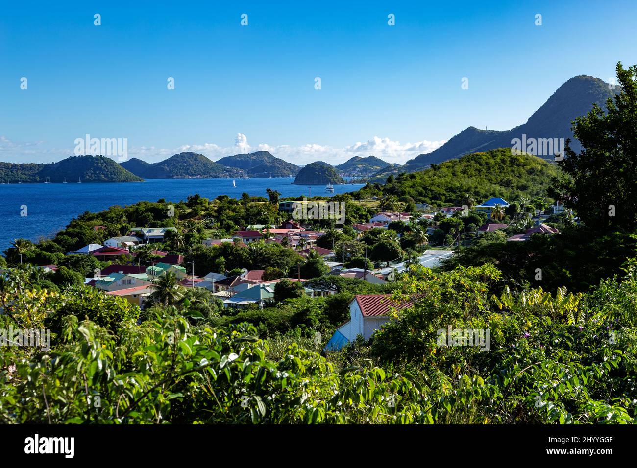 Village on the island of Terre-de-Bas, Iles des Saintes, Les Saintes ...