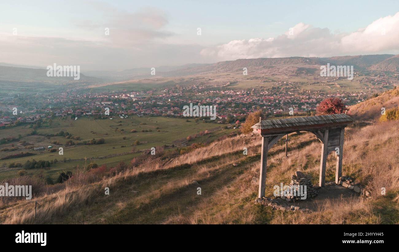Aerial view of a town Stock Photo - Alamy