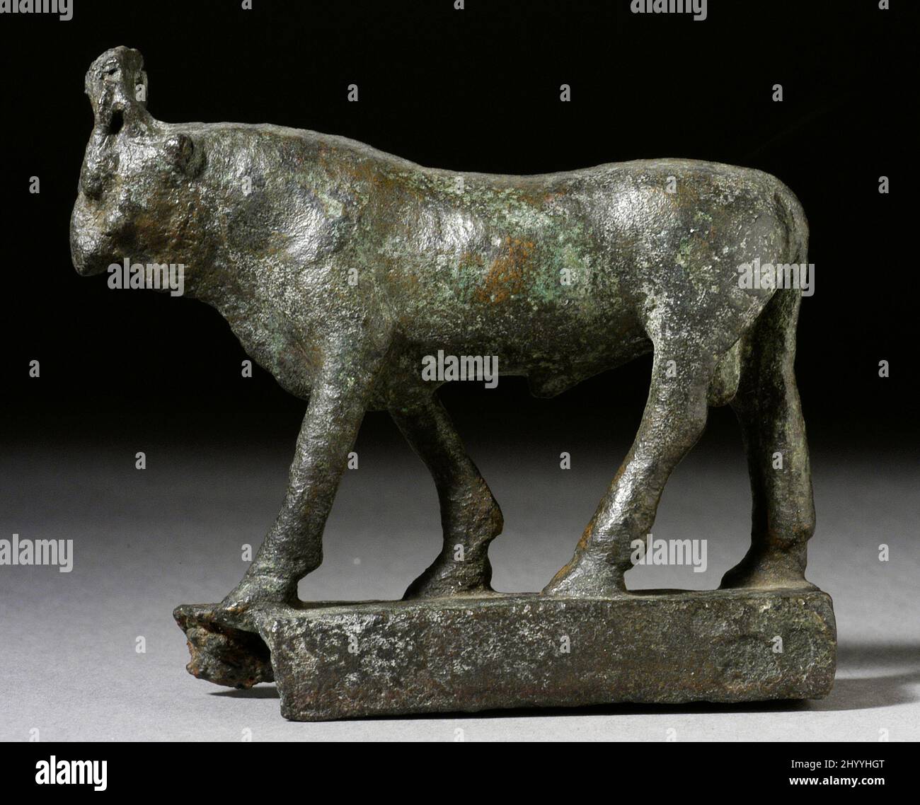Figure of a Striding Bull God. Egypt, Late Period to Ptolemaic Period ...