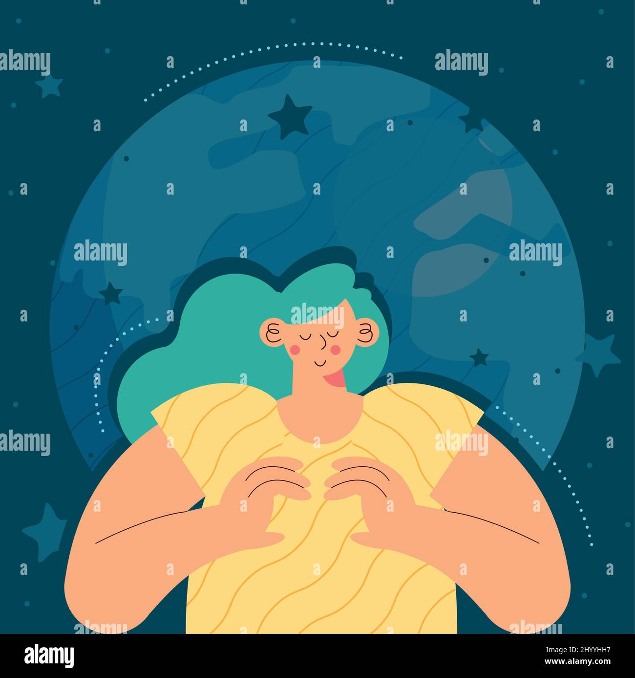 woman at night scene character Stock Vector Image & Art - Alamy