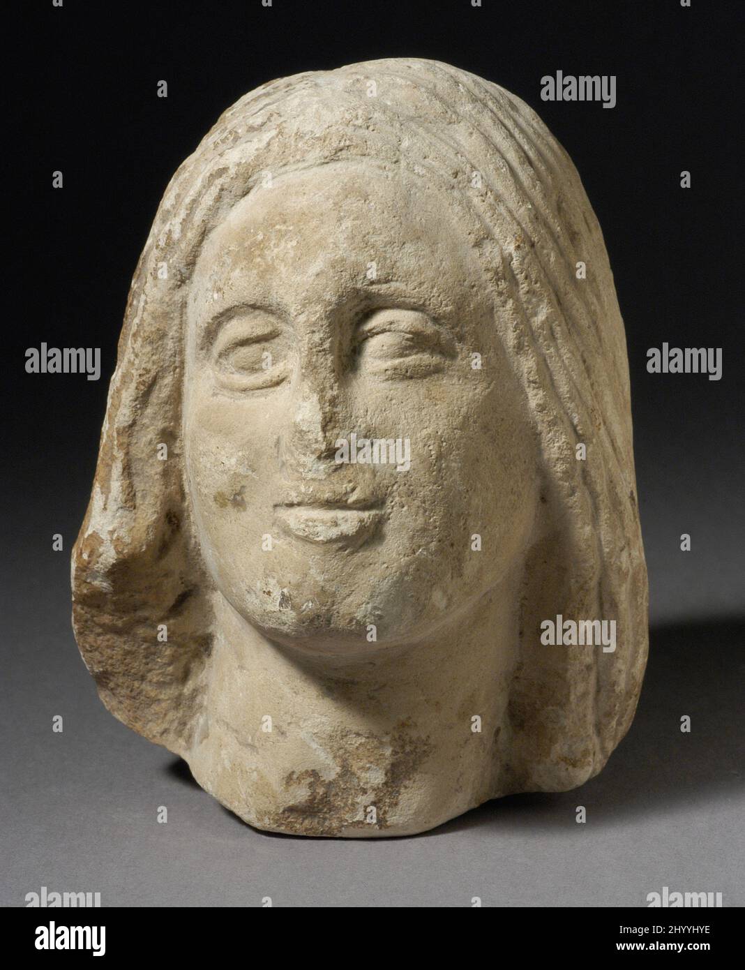 Head. Egypt, Hellenistic(?) 332 - 31 BCE. Sculpture. Limestone Stock ...