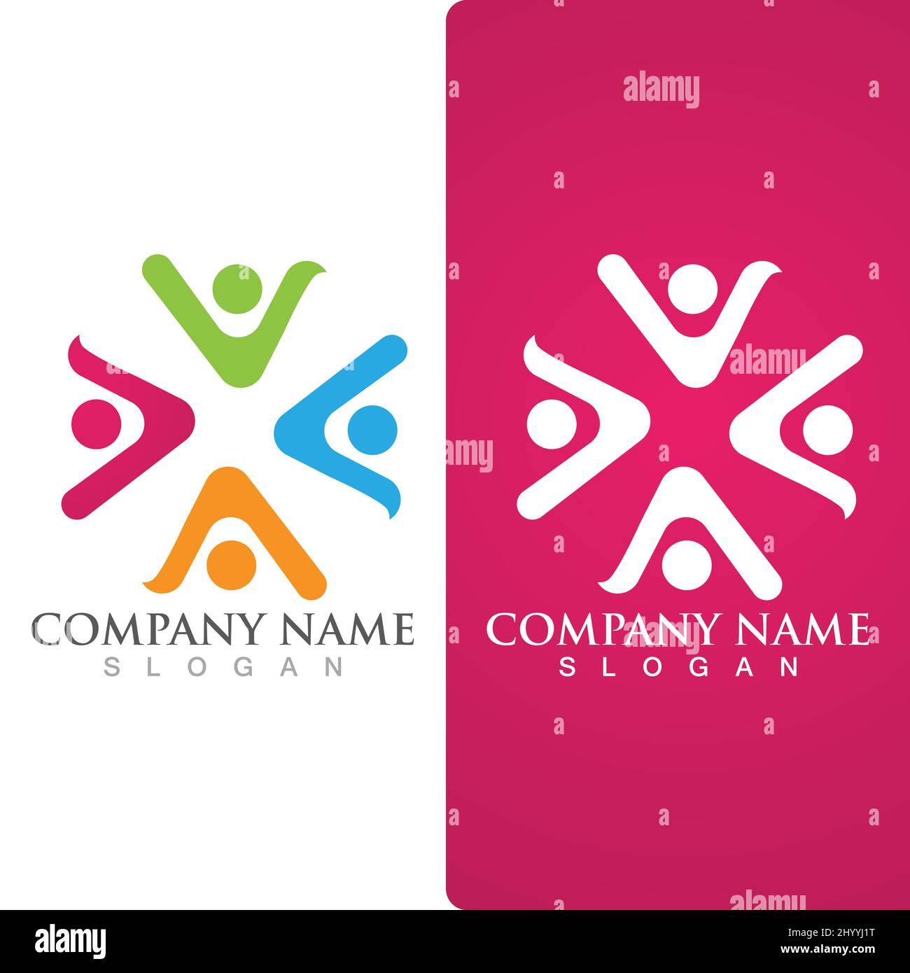 Community group logo, network and social icon vector Stock Vector Image ...