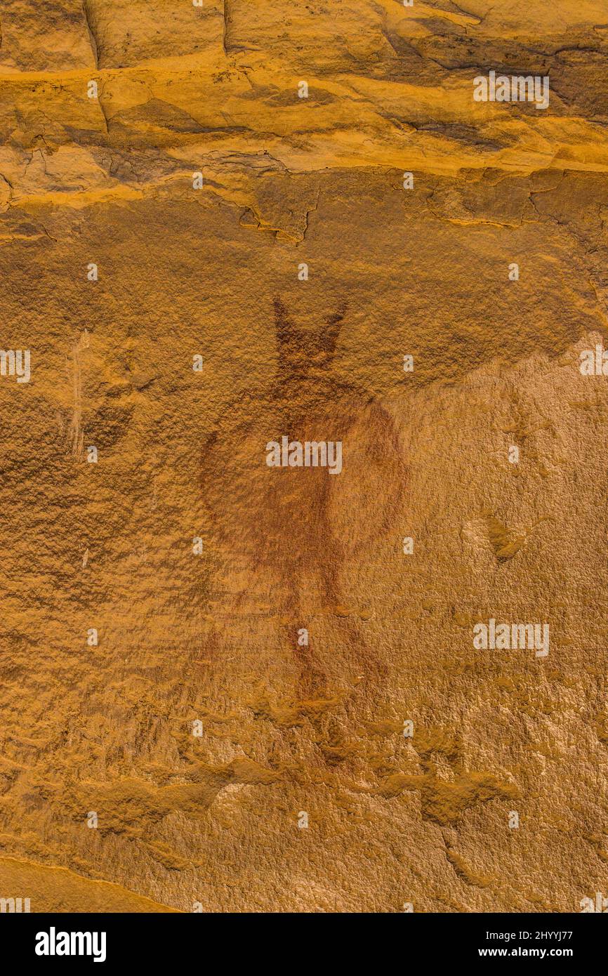 The Lone Warrior is a Fremont-style pictograph of a shield warrior ...