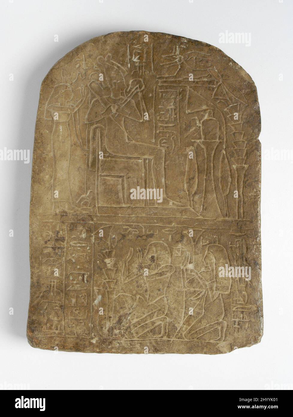 Round -Topped Stela of Khor or Nakht-Khor. Egypt, 19th Dynasty (1307 ...