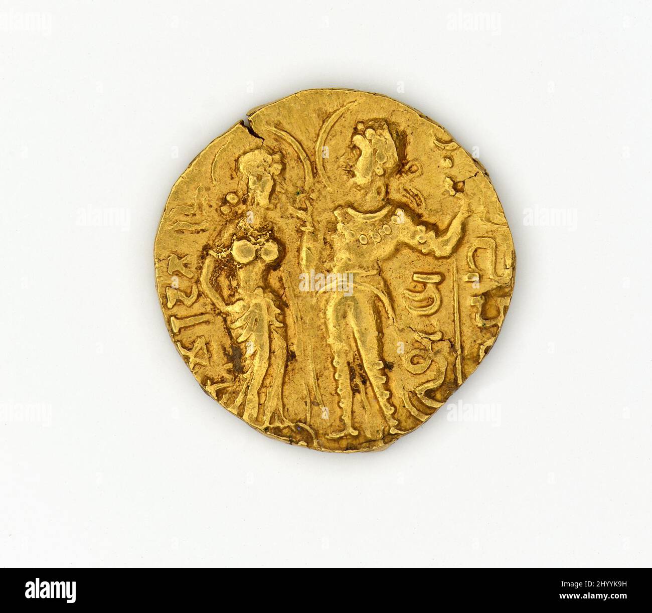 Dinar of Chandragupta I. India, circa 320. Tools and Equipment; coins ...