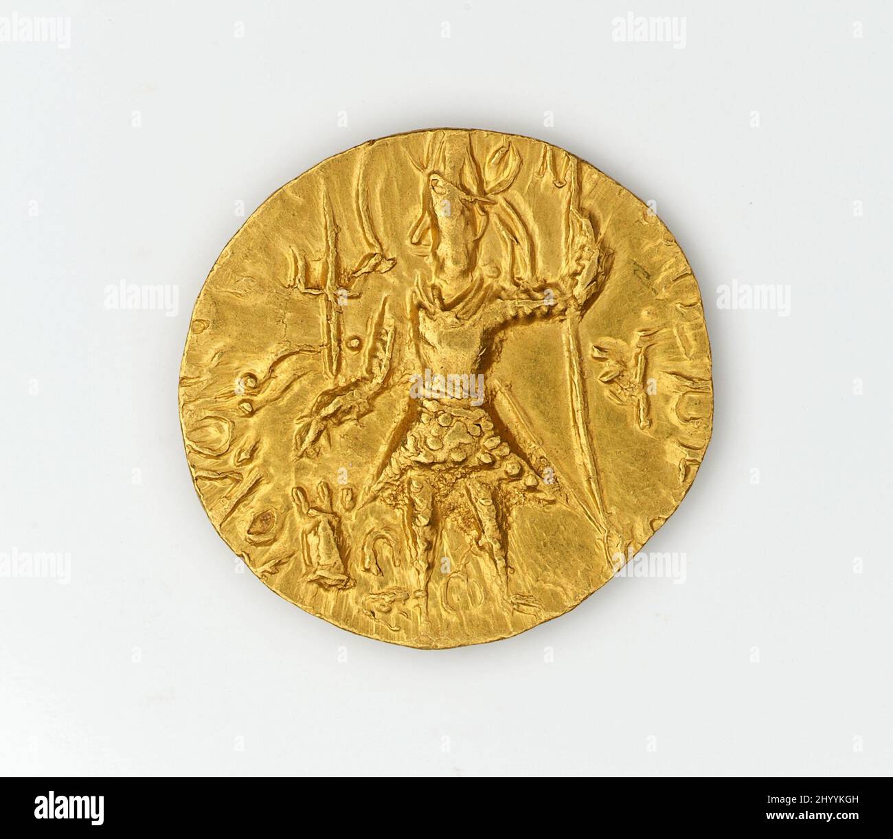 Dinar of Kanishka III or Vashishka. India, 2nd-3rd century. Tools and ...
