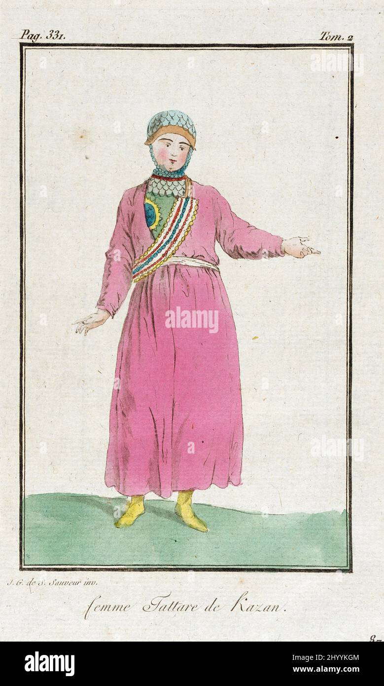 Costume Plate (Femme Tattare de Kazan). Jacques Grasset de Saint ...