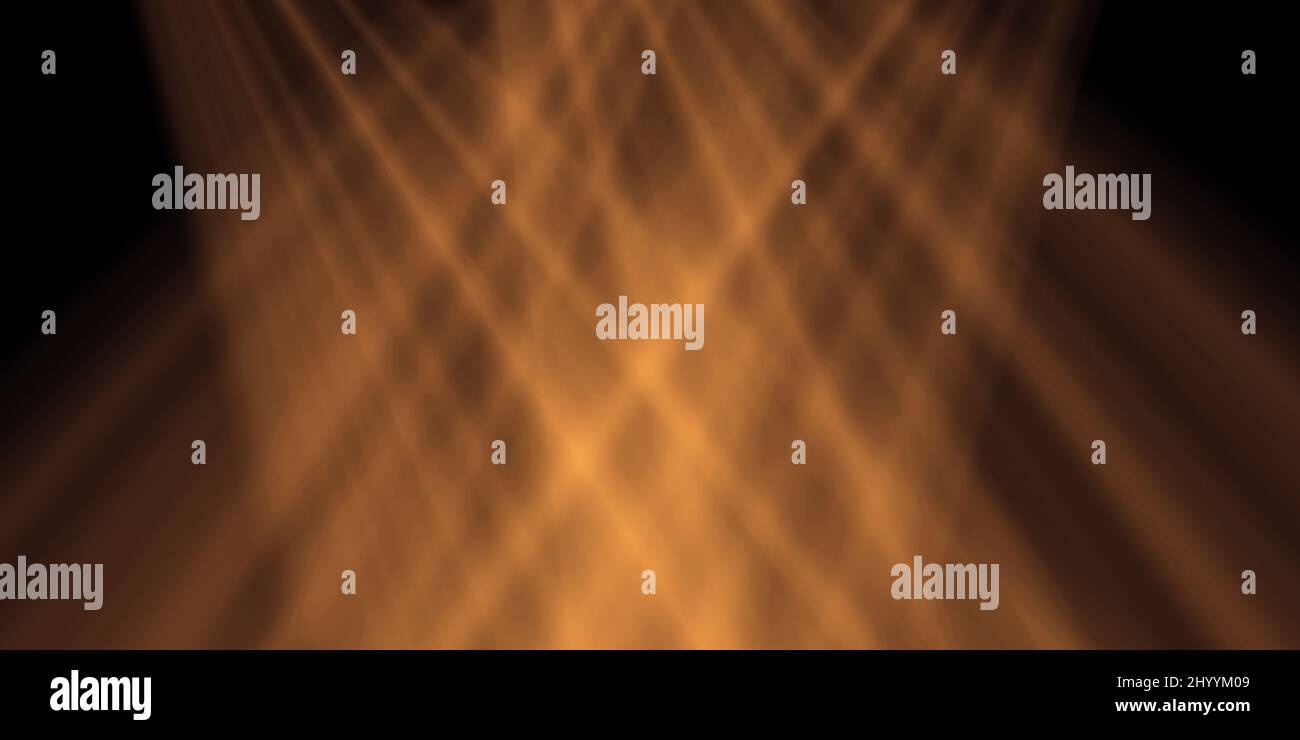 orange beam of rays on black background. 3d rendering Stock Photo - Alamy