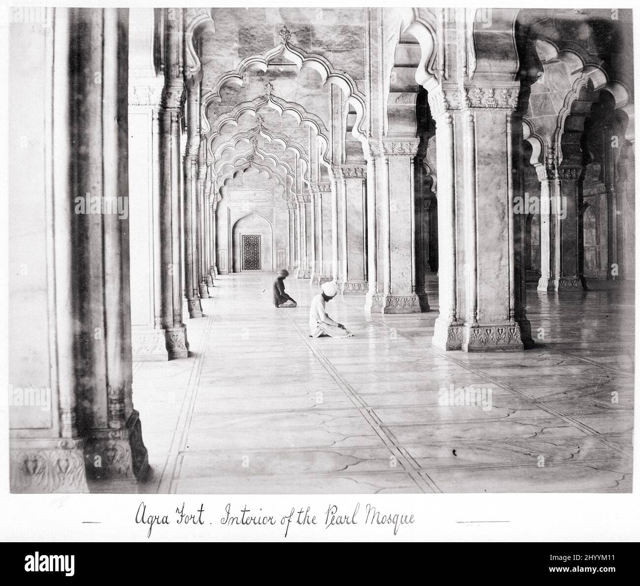 Agra Fort, Interior of the Pearl Mosque. Samuel Bourne (England, 1834 ...