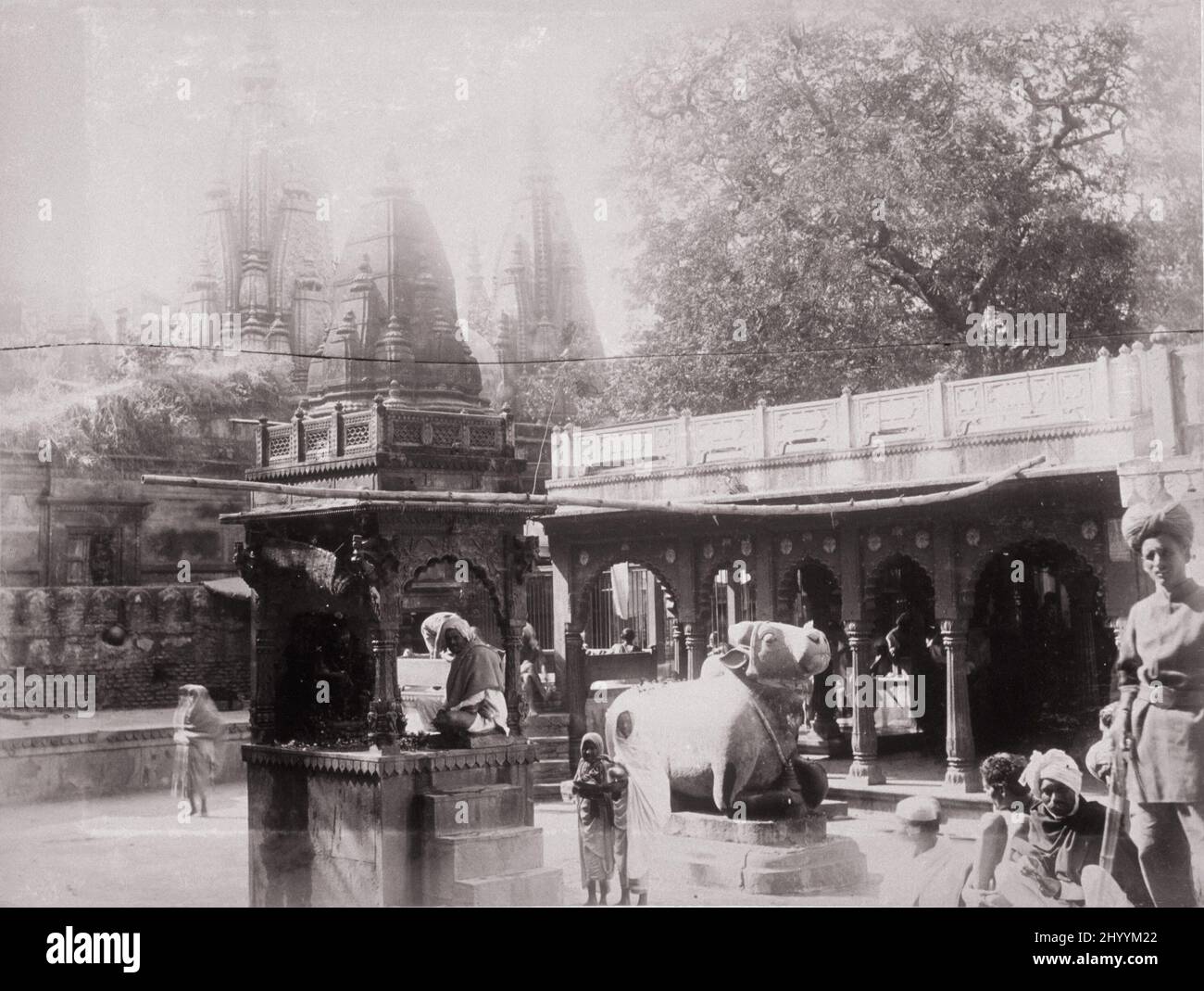 Benares, The Wall of Knowledge and Golden Temple. Samuel Bourne ...