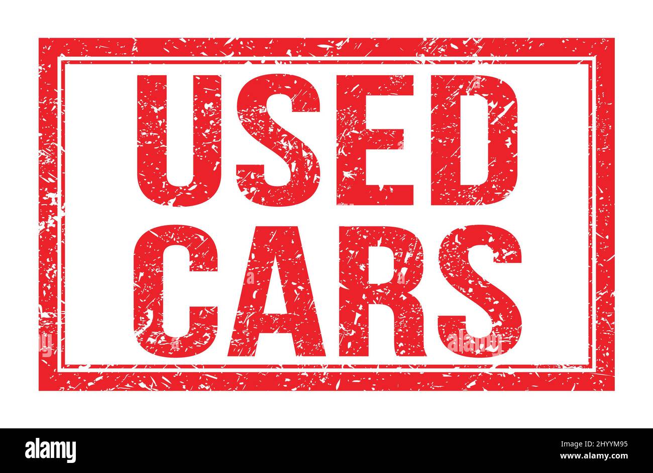 USED CARS, words written on red rectangle stamp sign Stock Photo - Alamy
