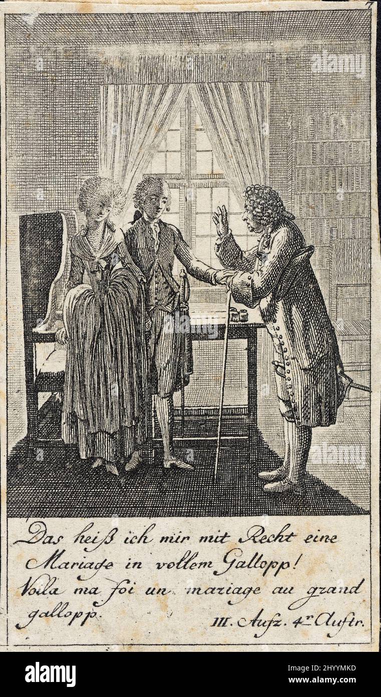 Plate 7 for C. L. Bretzner's 'The Marriage Broker'. Daniel Nikolaus ...