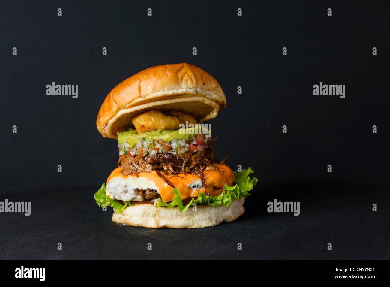 delicious burger ready to enjoy with family or friends Stock Photo - Alamy