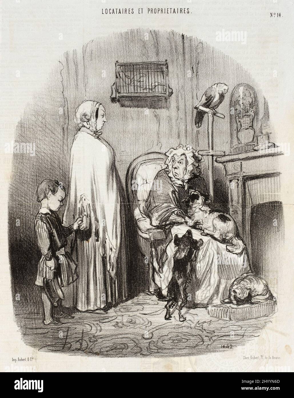 Je ne loue pas aux gens qui ont des enfants!.... Honoré Daumier (France ...
