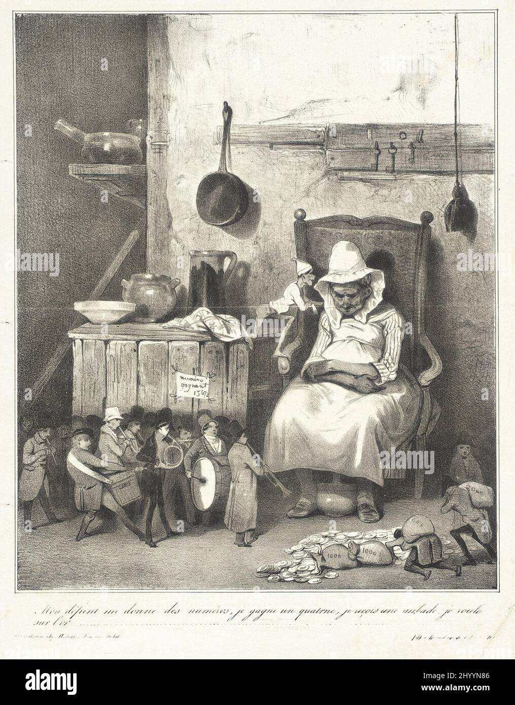 Mon défunt me donne des numeros.... Honoré Daumier (France, Marseilles ...