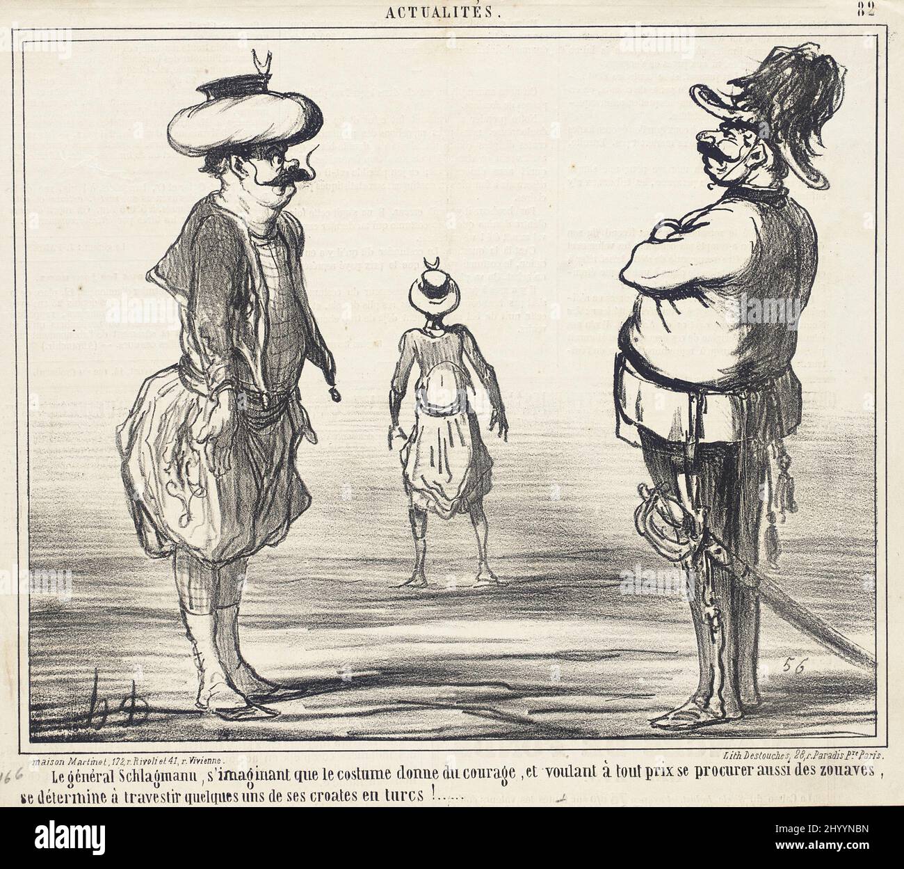 Le Général Schlick, s'imaginant que le costume donne du courage ...