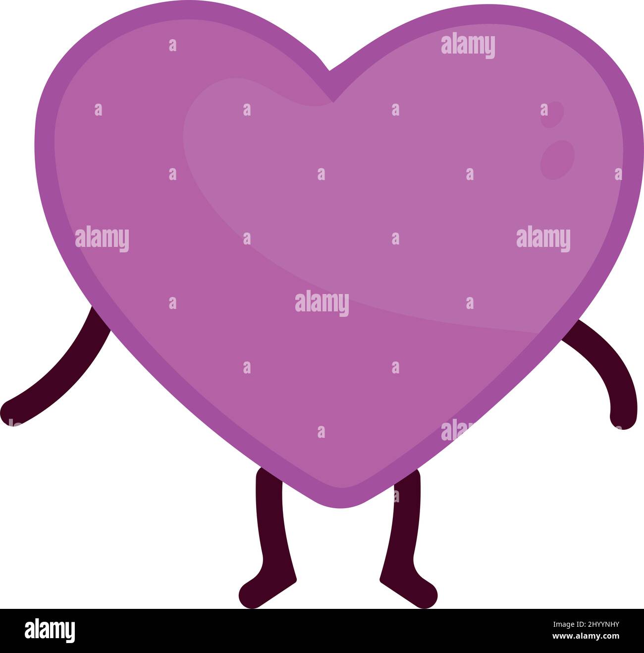 Isolated purple heart icon character Vector Stock Vector Image & Art ...