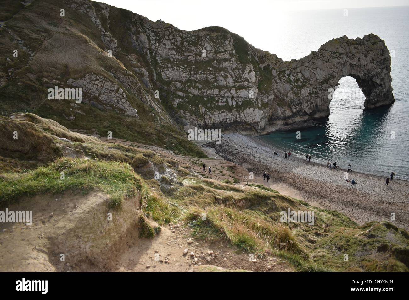 Landscape view of the people relaxing on the beach Stock Photo - Alamy