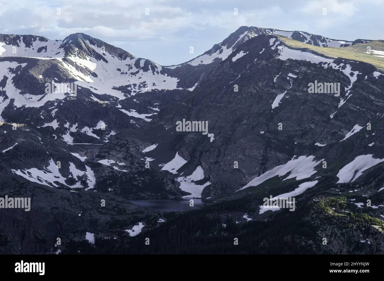 Landscape view of the snow-capped alps Stock Photo - Alamy