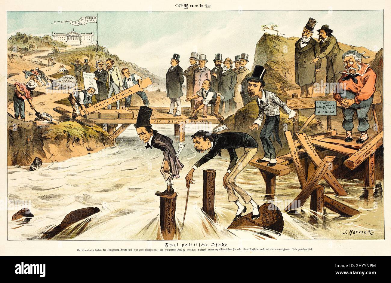 Cartoon from Puck. Joseph Keppler (Austria, Vienna, active United ...