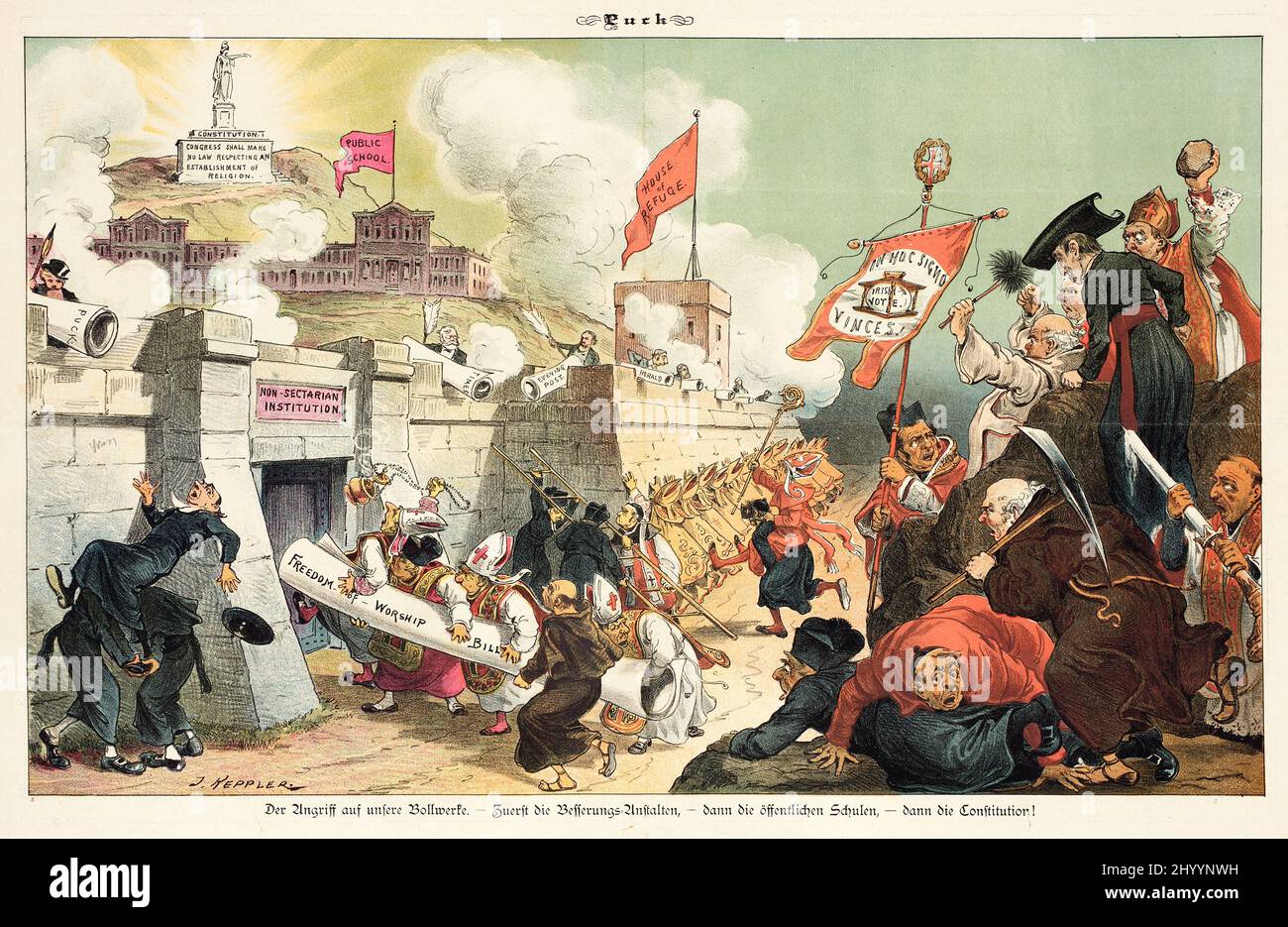 Cartoon from Puck. Joseph Keppler (Austria, Vienna, active United ...