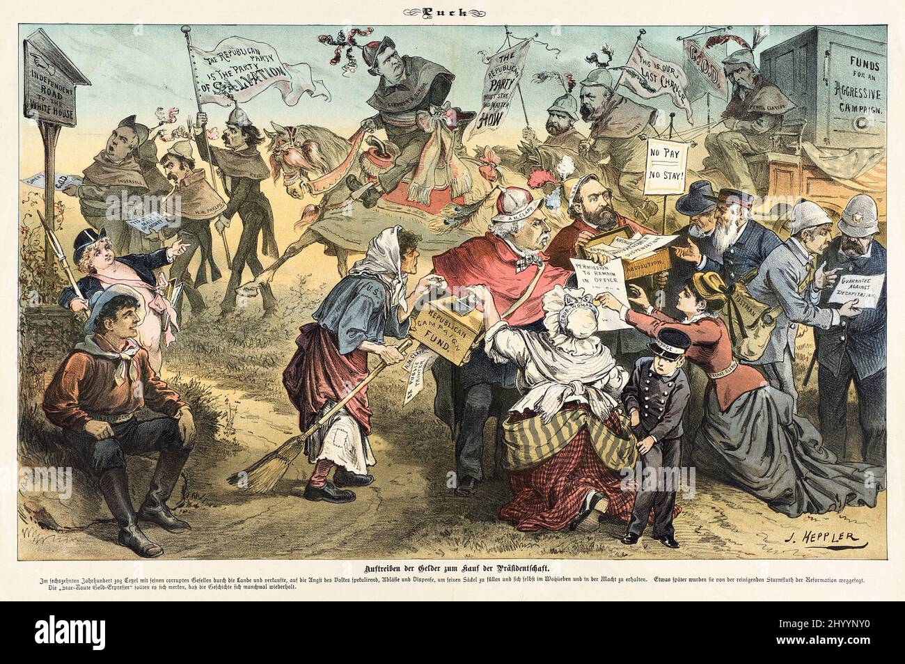 Cartoon from Puck. Joseph Keppler (Austria, Vienna, active United ...