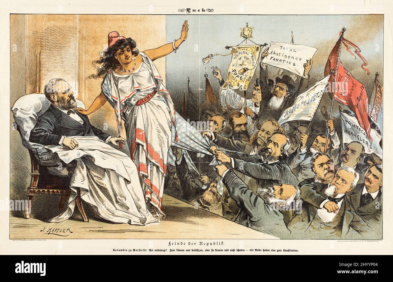 Cartoon from Puck. Joseph Keppler (Austria, Vienna, active United ...