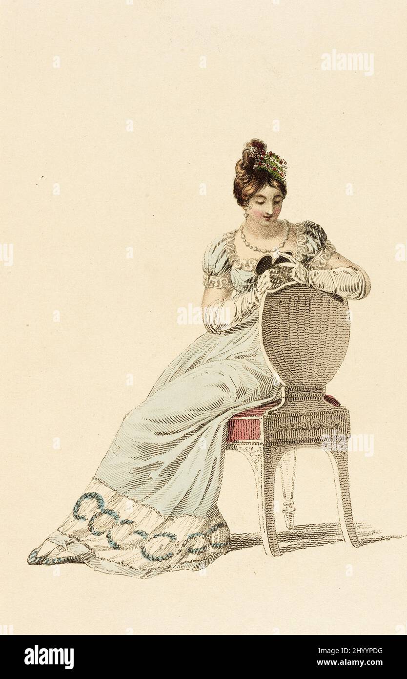 Fashion Plate, 'Evening Dress' for 'The Repository of Arts'. Rudolph ...