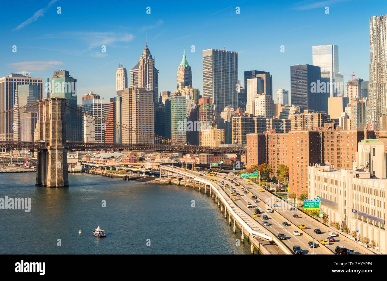 Panoramic sunset downtown manhattan hi-res stock photography and images ...