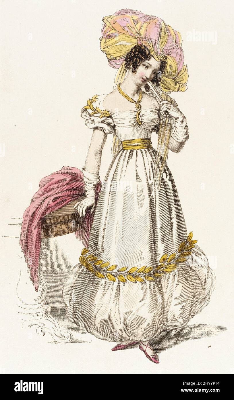 Fashion Plate, 'Evening Dress' for 'The Repository of Arts'. Rudolph ...