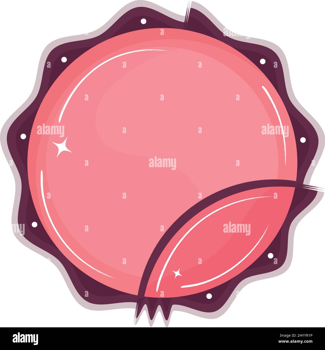 Isolated empty pink and shiny label Vector Stock Vector Image & Art - Alamy