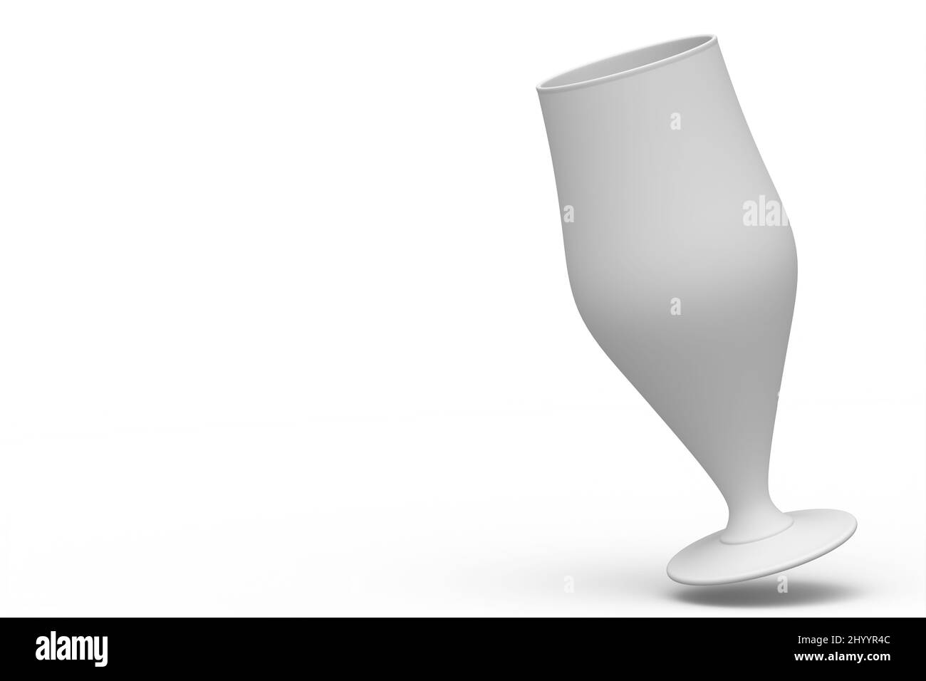 Frosty glass of fresh draft beer isolated on a white monochrome ...