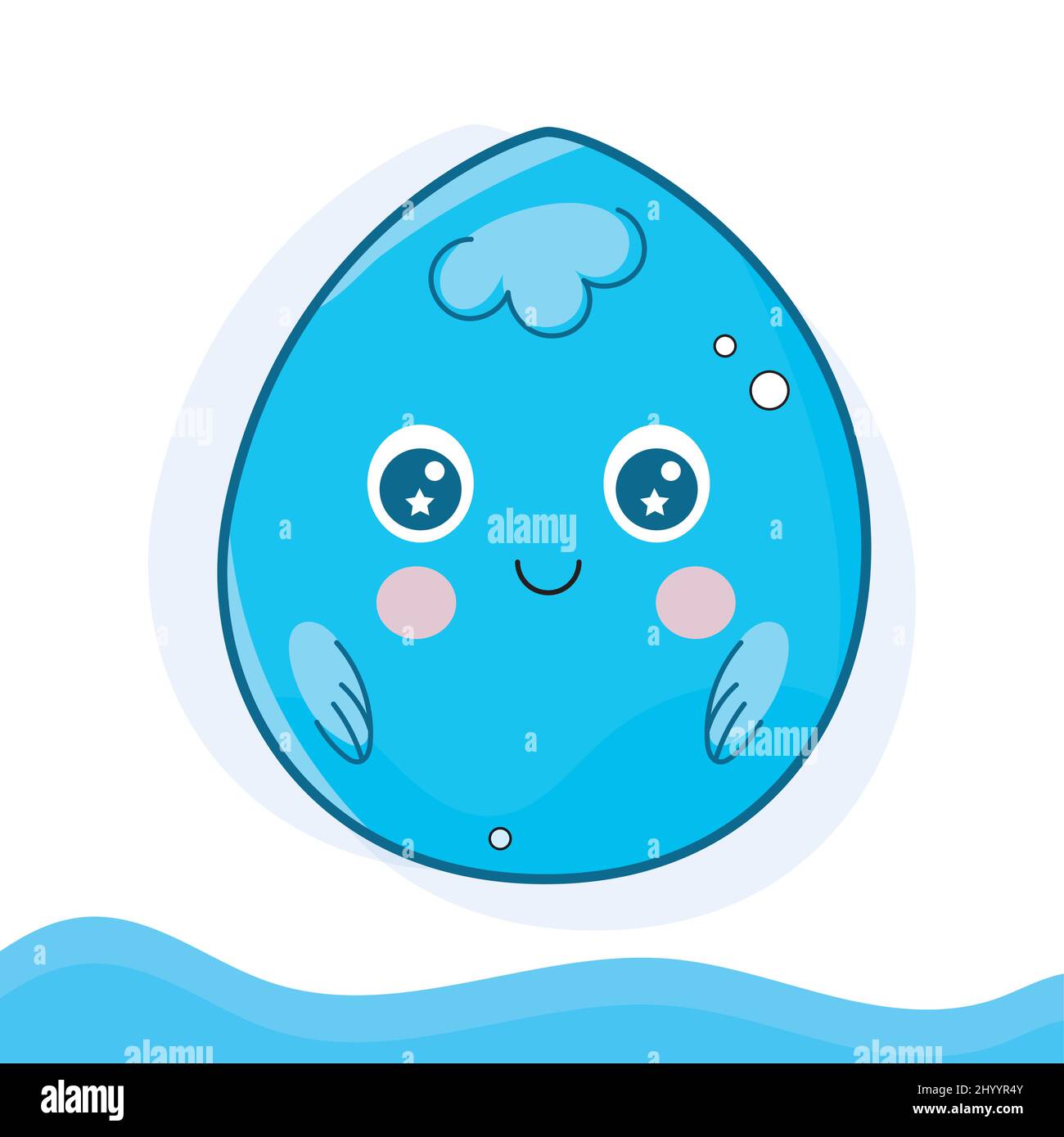 Isolated happy drop of water cartoon Vector Stock Vector Image & Art ...
