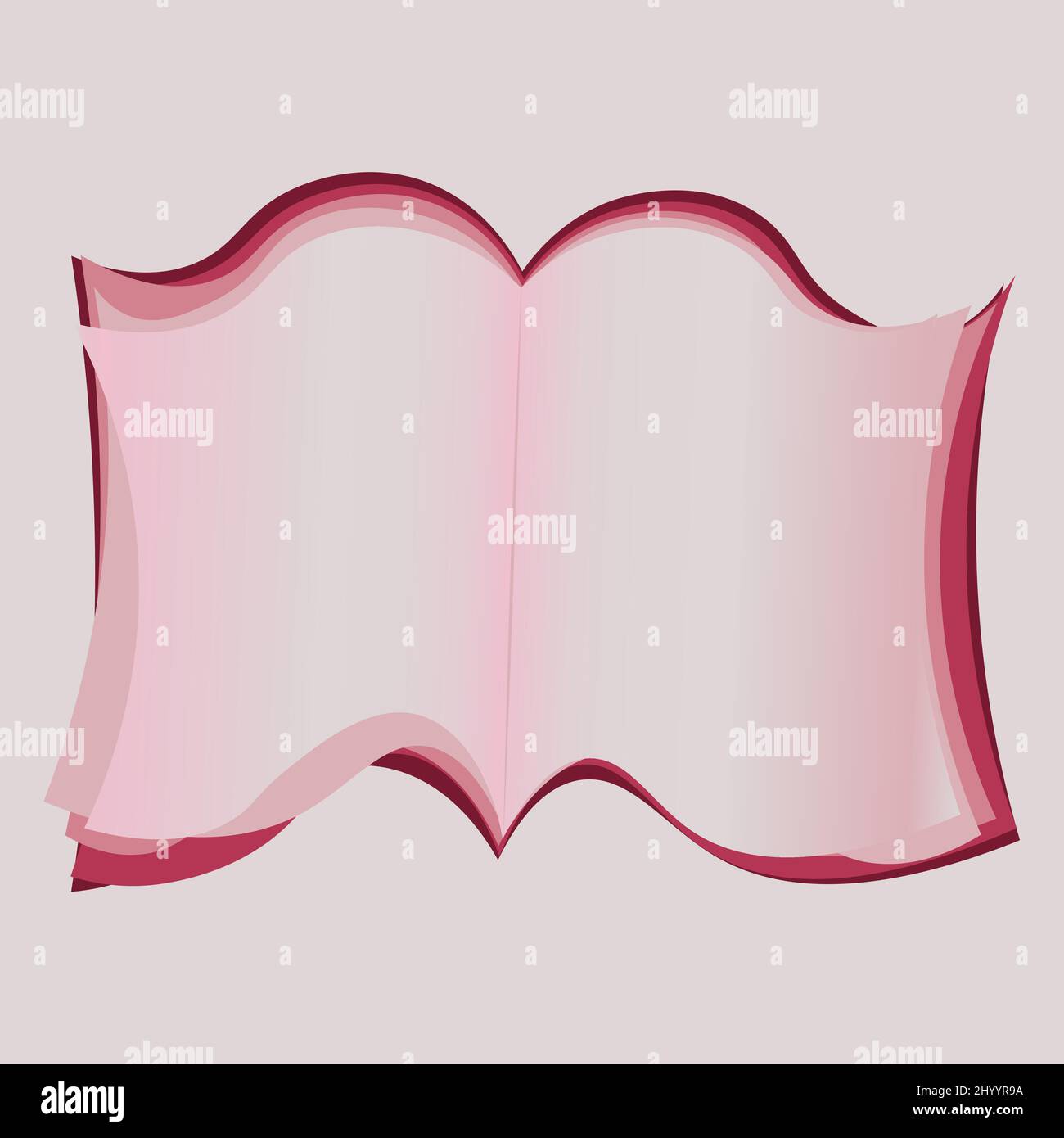 Illustration on a square background - open book, reading, literature ...