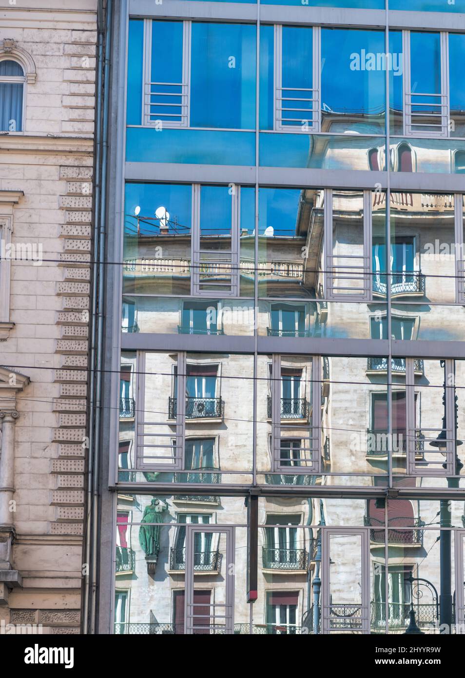 City buildings windows glass reflections Stock Photo - Alamy