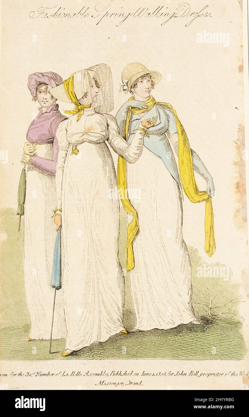 Fashion Plate, 'Fashionable Spring Walking Dresses' for 'La Belle ...