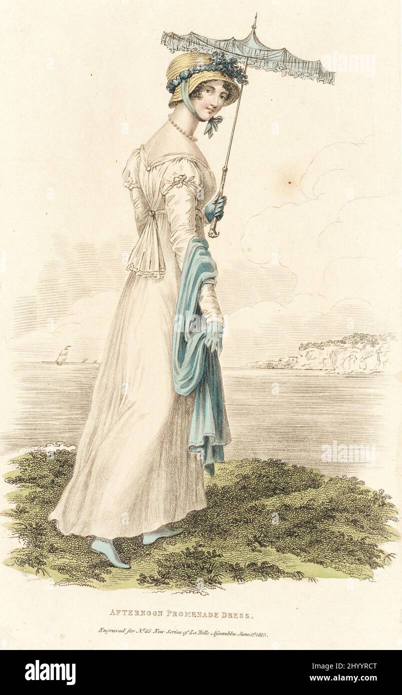 Fashion Plate, 'Afternoon Promenade Dress' for 'La Belle Assemblée ...