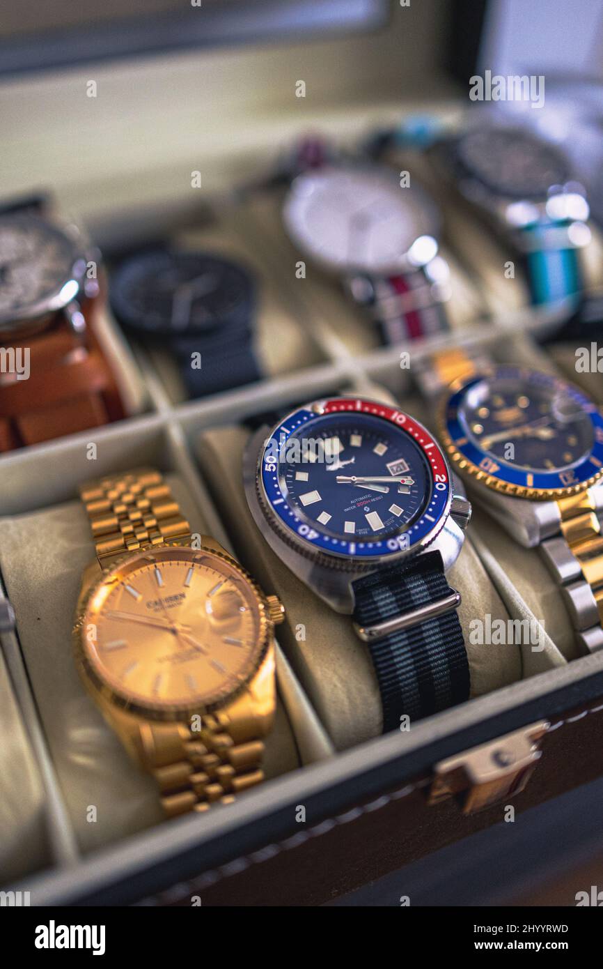 Watch collection box hi-res stock photography and images - Alamy