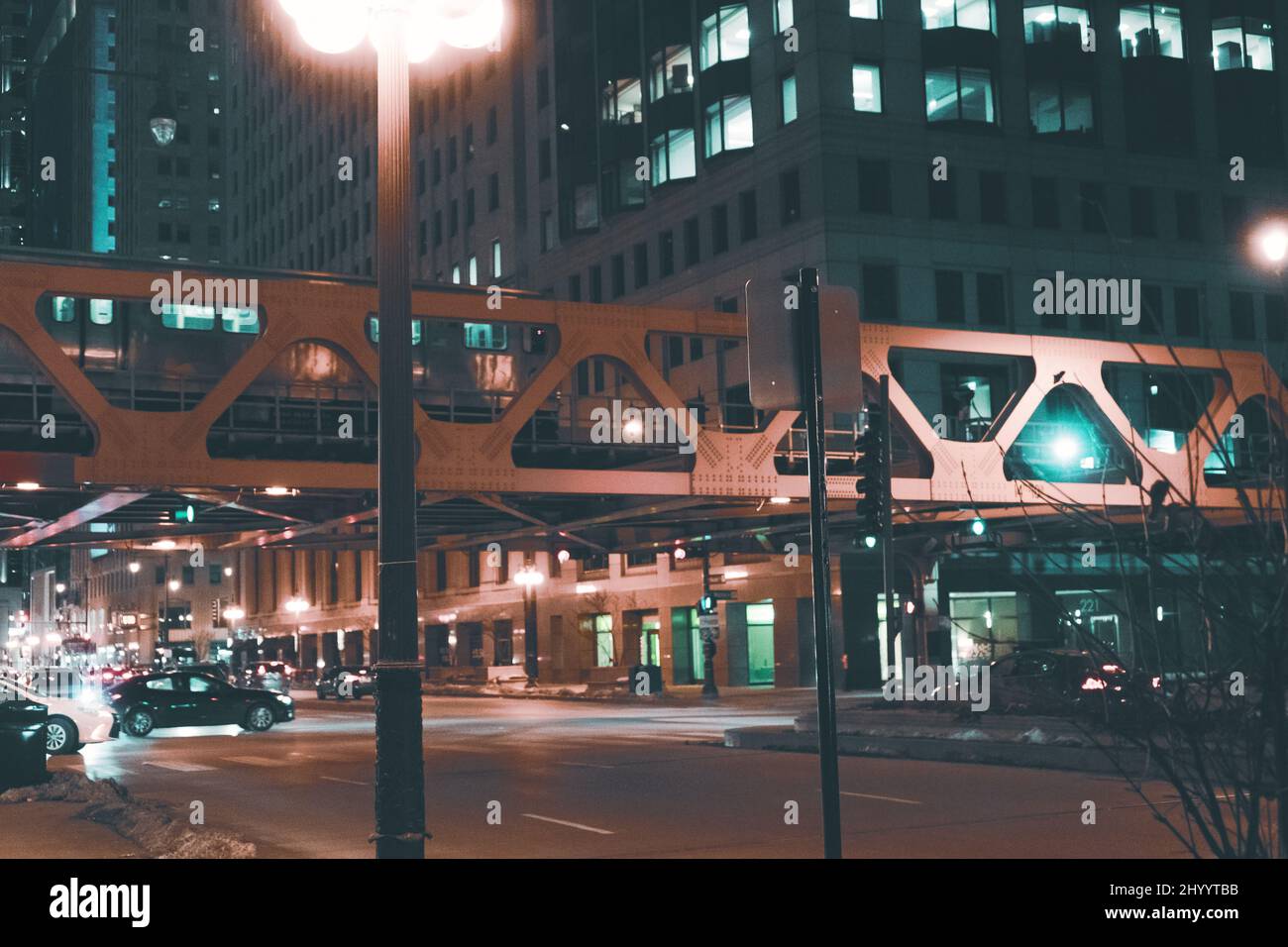 Bridge Night photography roads street view Stock Photo - Alamy