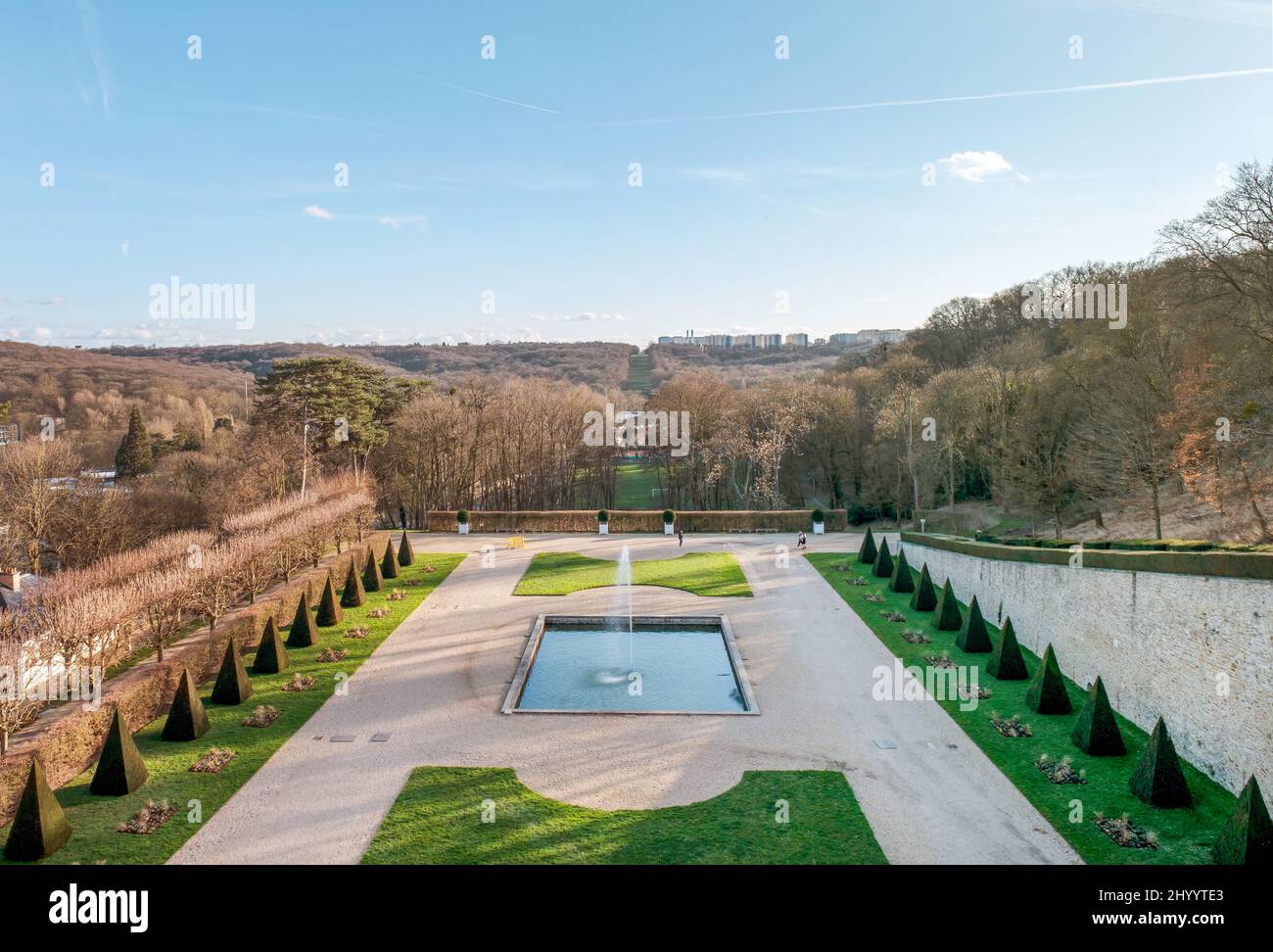 Beautiful Fountain the french garden of the Observatory park of Meudon ...