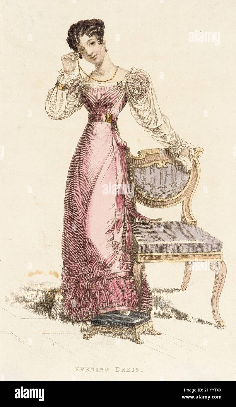 Fashion Plate, 'Evening Dress' for 'The Repository of Arts'. Rudolph ...