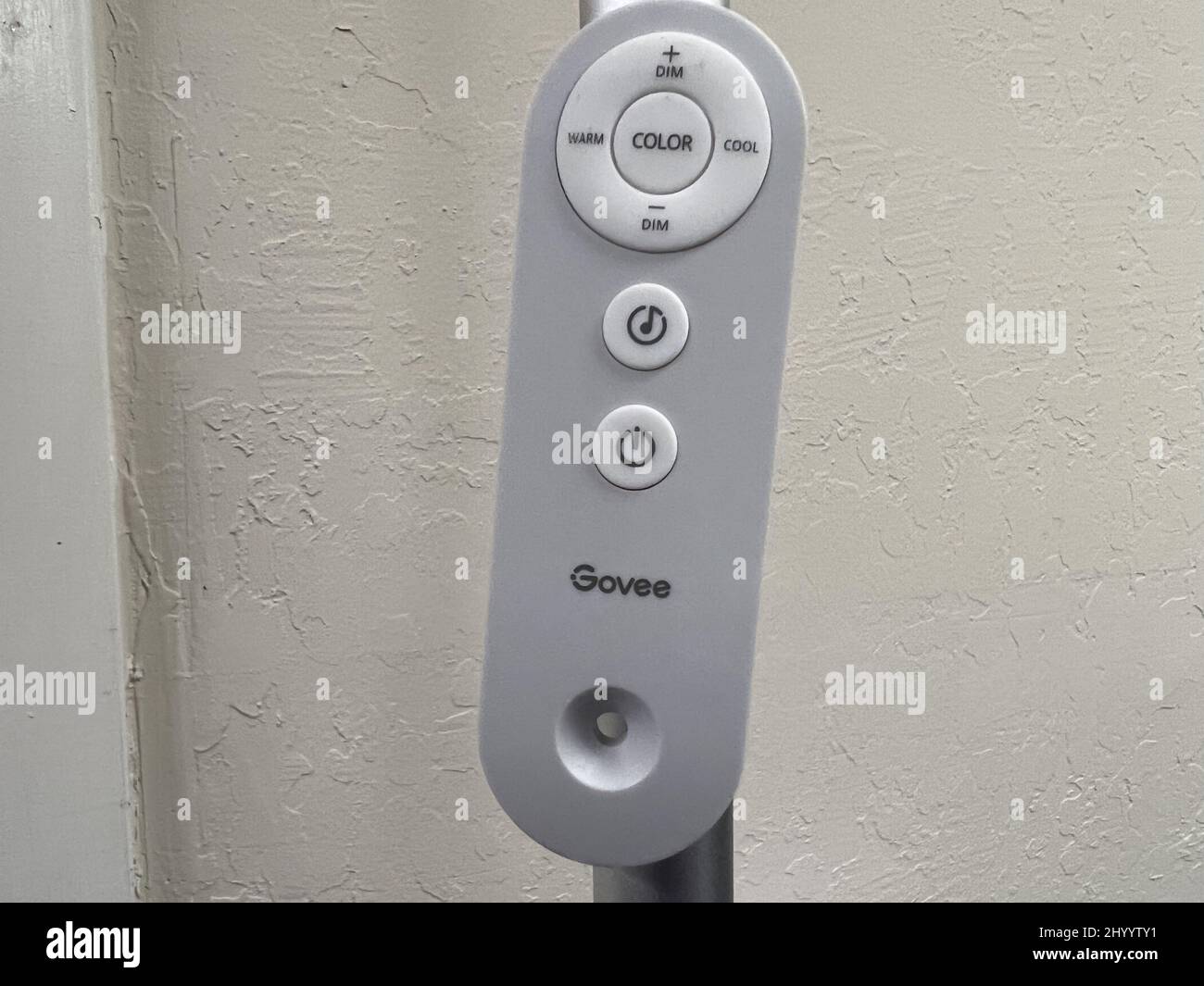 United States. 21st Jan, 2022. Remote control for a Govee smart lamp ...