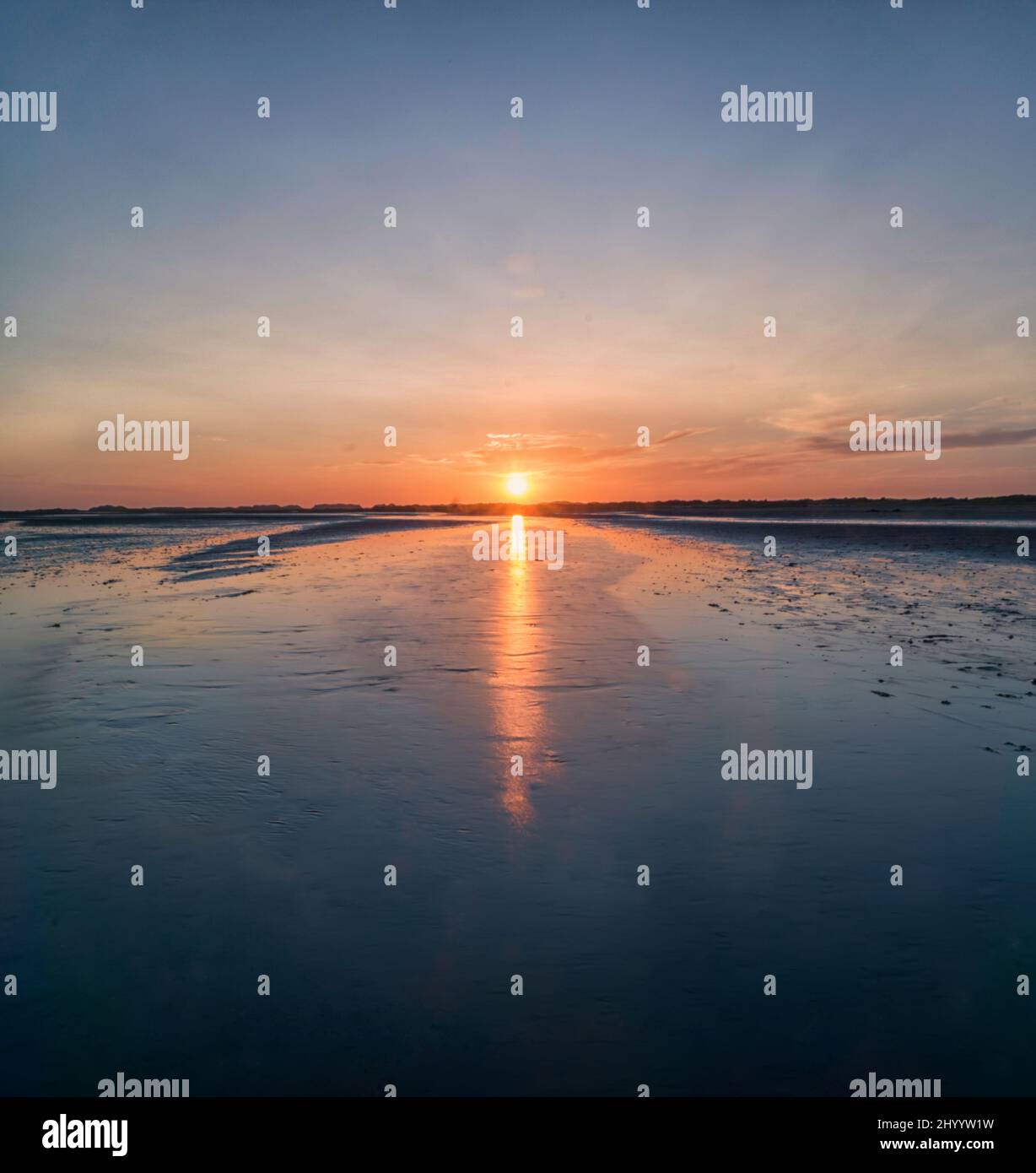 Aerial shot of Atlantic Sea during the sunset Stock Photo - Alamy