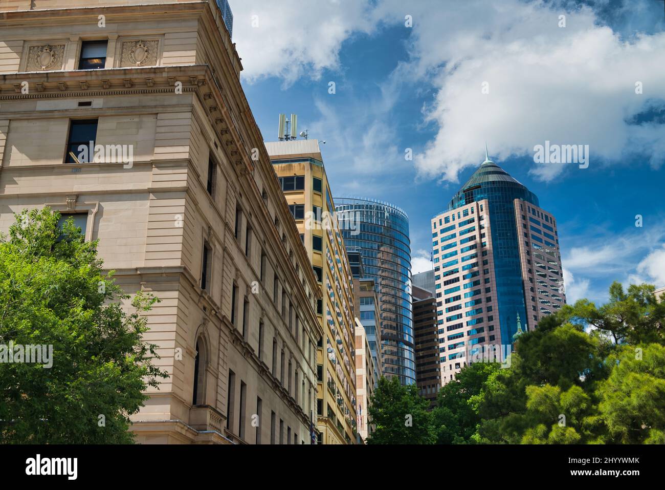 Skyward view of Downtown Sydney buildings, Australia Stock Photo - Alamy