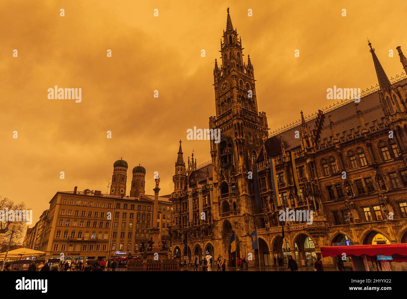 MUNICH, GERMANY - MARCH 15: A rare meteorological phenomenon causing an ...