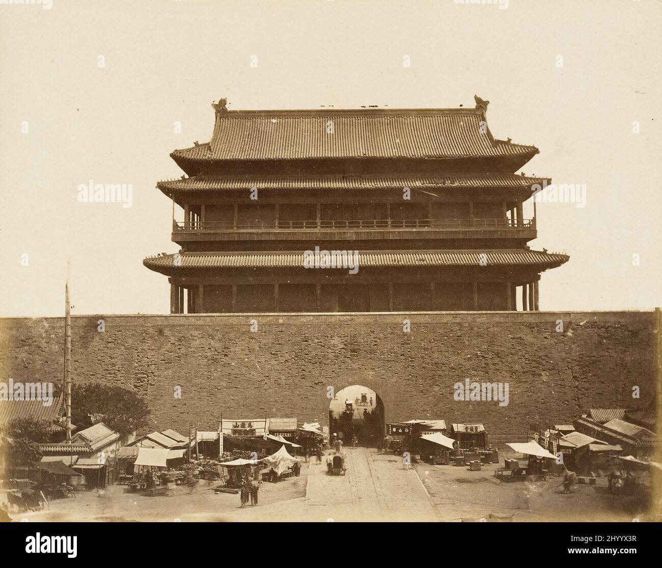 Imperial Building behind High Wall. Attributed to Felice A. Beato ...